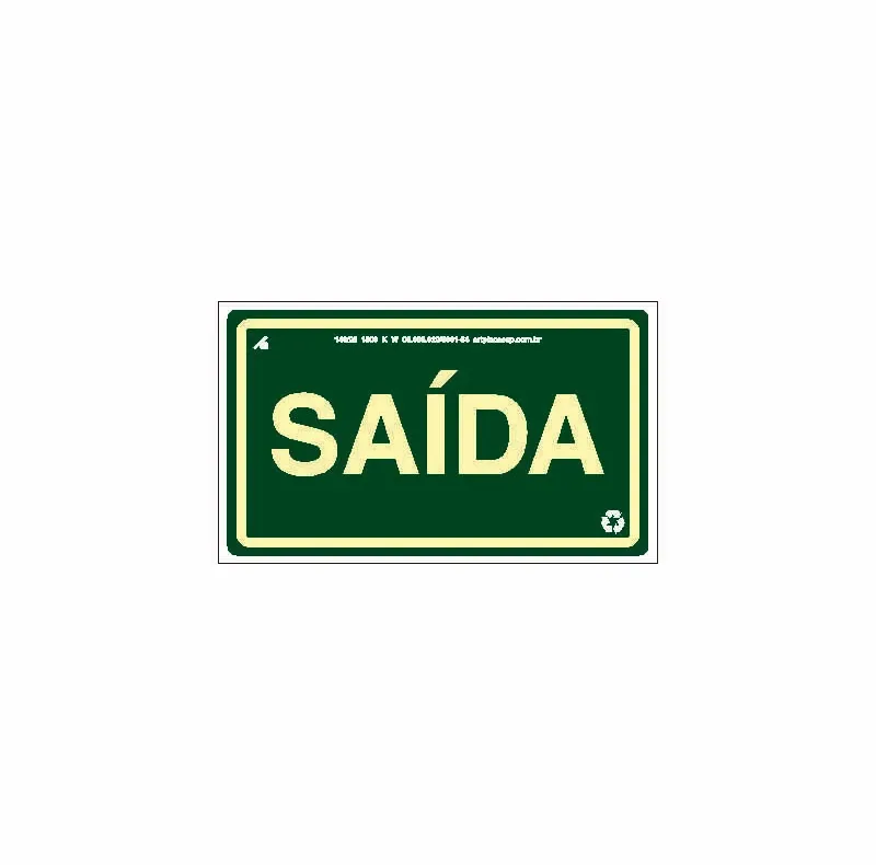 SAÍDA - Art placas