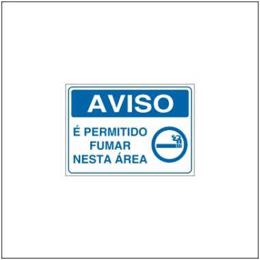 É Permitido Fumar Nesta Área - Art placas